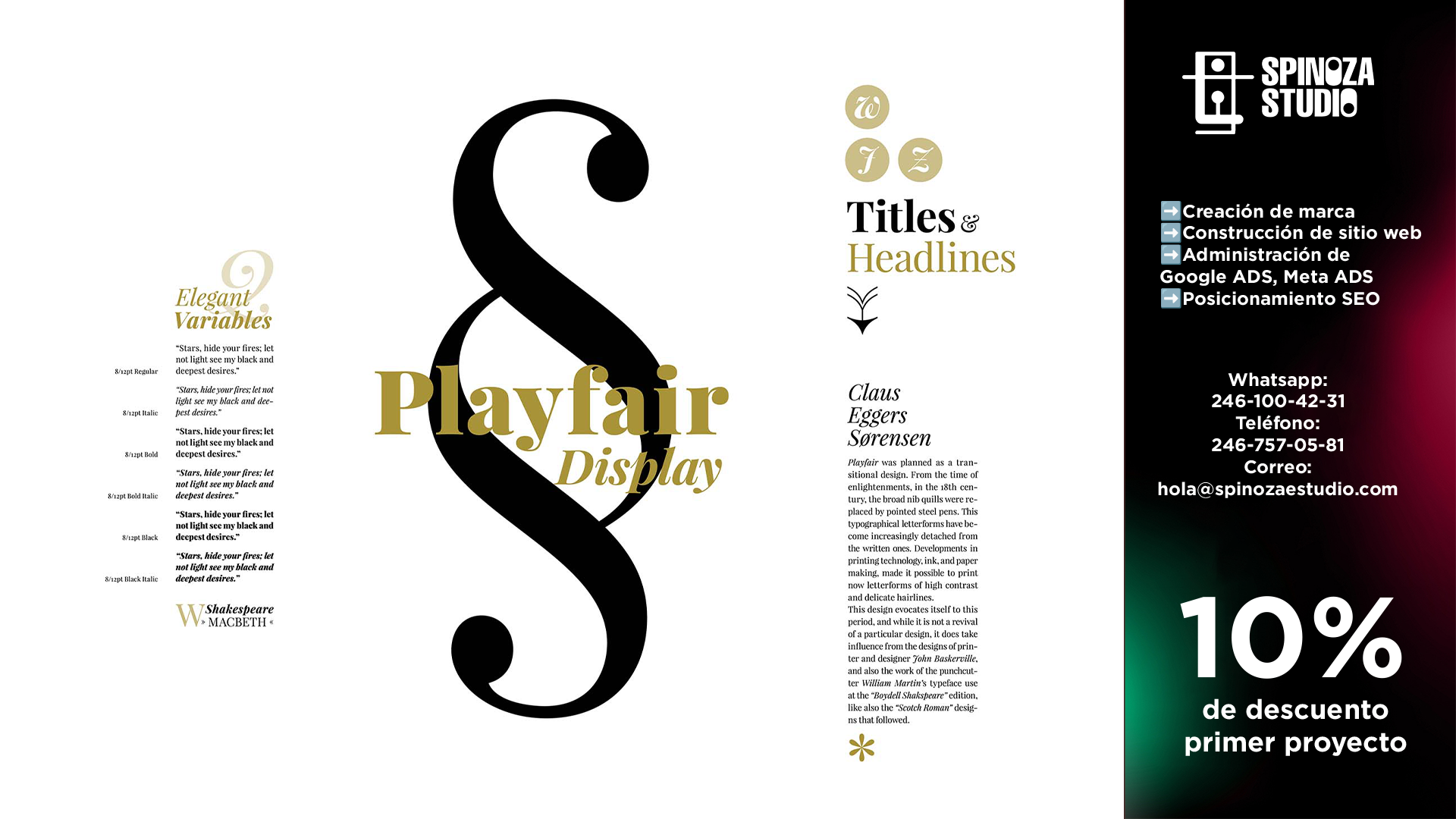 Historia de la Tipografía Playfair Display | Agencia Spinoza Estudio